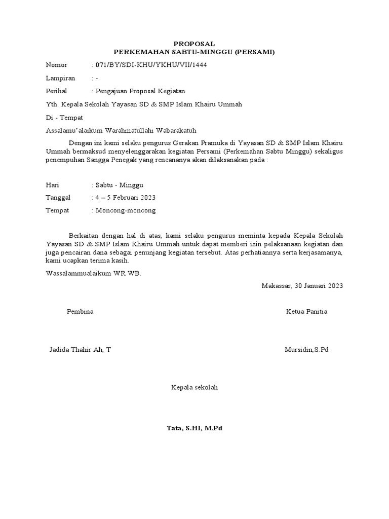 Proposal Persami | PDF | Kesehatan Holistik