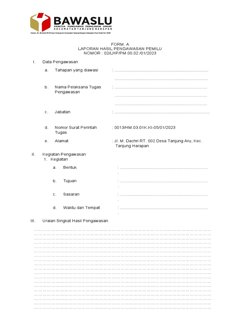 Form A | PDF