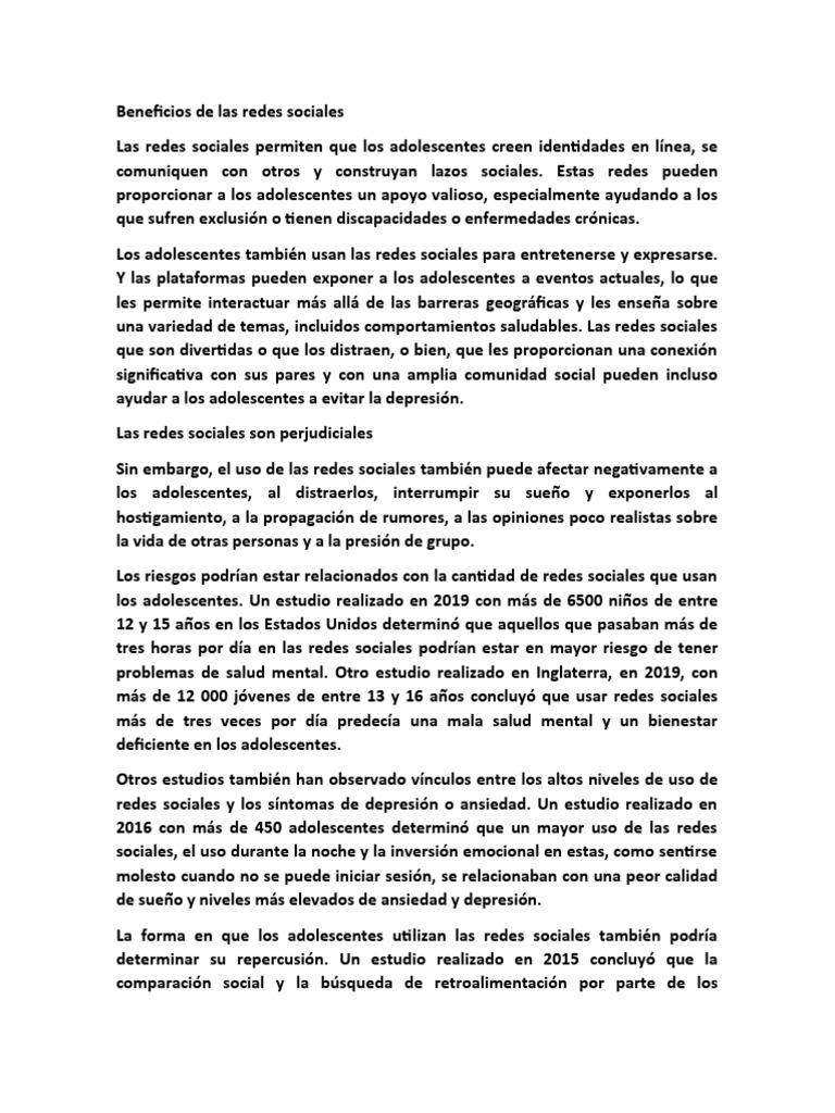 Las Redes Sociales Pdf Red Social Sicología