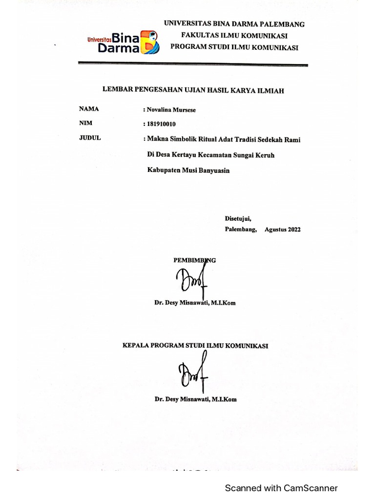 Lembar Persetujuan Dan Pengesahan | PDF