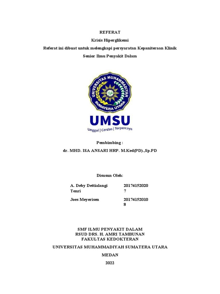 Referat HHS KAD | PDF | Pengembangan Diri | Kesehatan Holistik