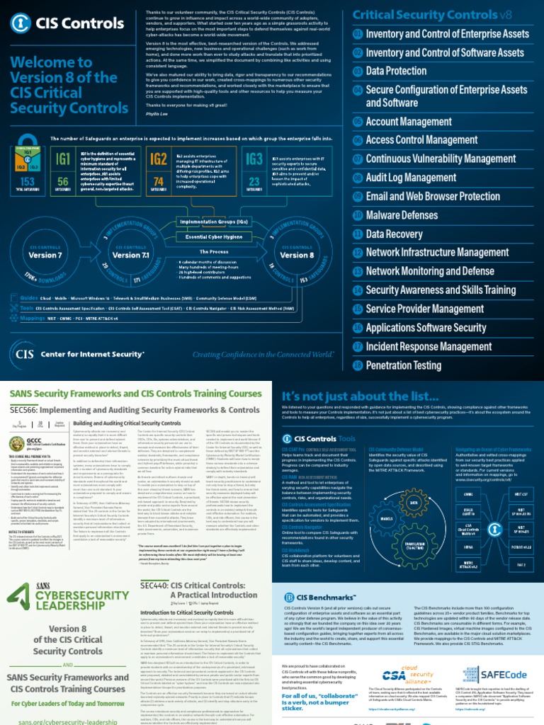 CIS Critical Security Controls v8 Overview | PDF | Computer Security ...