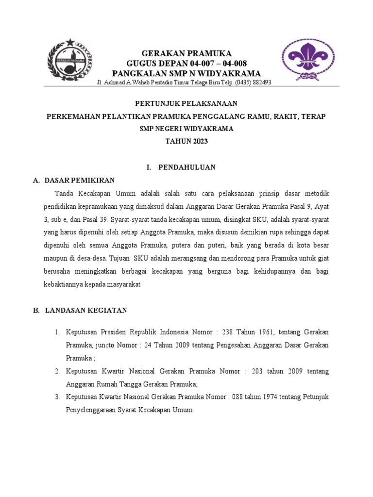 Proposal Kenaikan Tingkat Ramu Rakit Terap | PDF