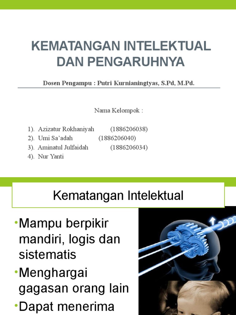 Kematangan Intelektual Psikologi Pendidikan | PDF | Karier ...