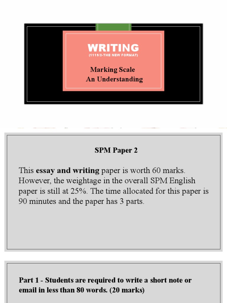 Spm Writing Test An Understanding Pdf Sentence Linguistics Essays