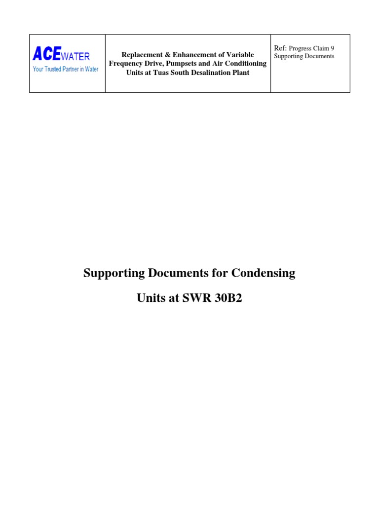 Supporting Documents For SWR 30B2 CU | PDF | Manufactured Goods | Civil Engineering