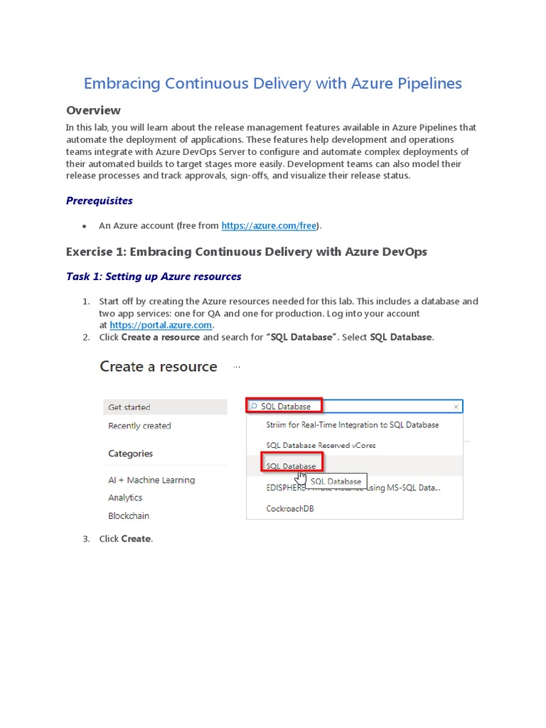 Embracing Continuous Delivery With Azure Pipelines | PDF | Databases ...