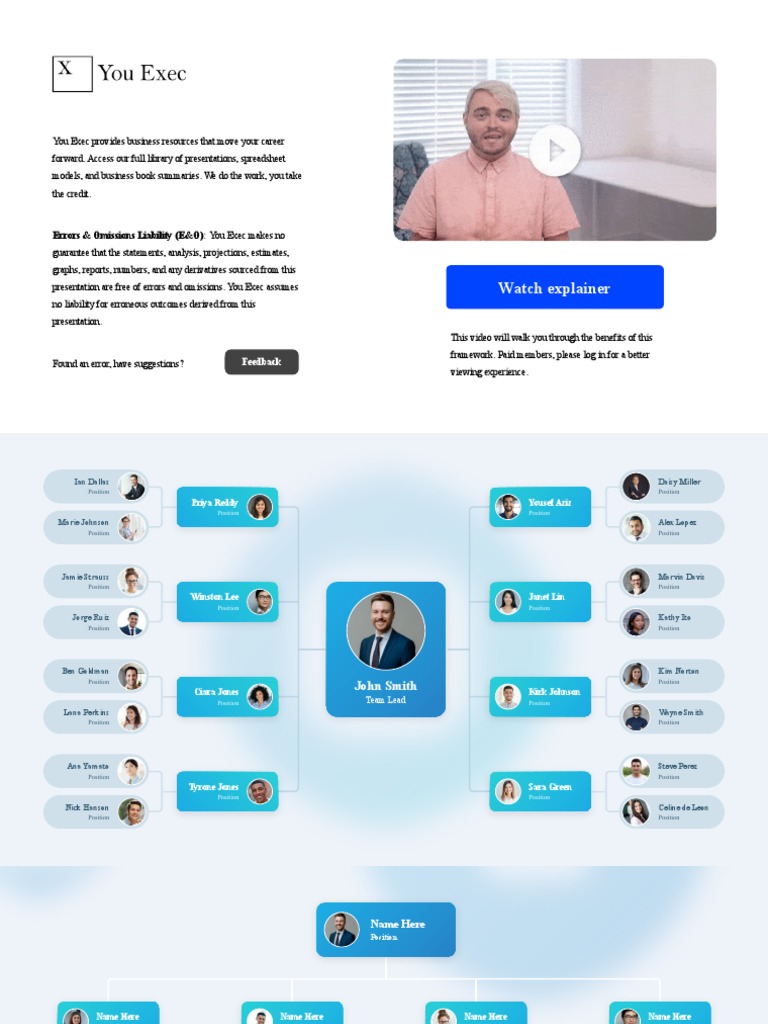 You Exec - Organizational Chart Template Free | PDF | System ...