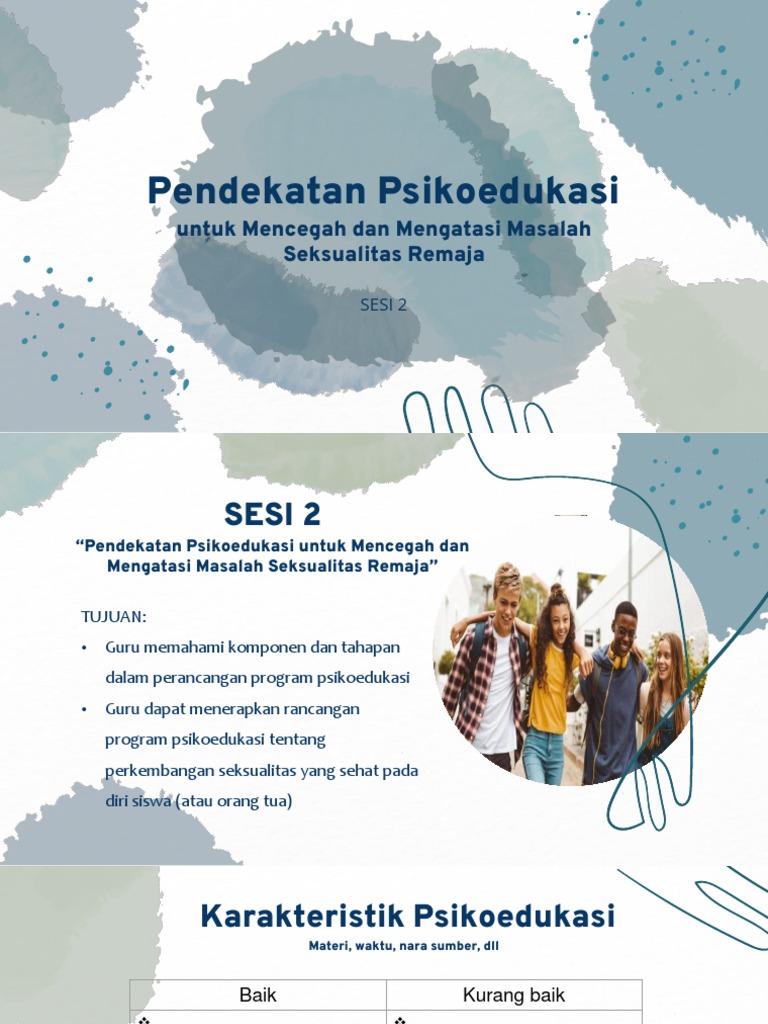 SESI 2 - Pendekatan Psikoedukasi - Handout | PDF | Karier & Perkembangan | Pengembangan Diri