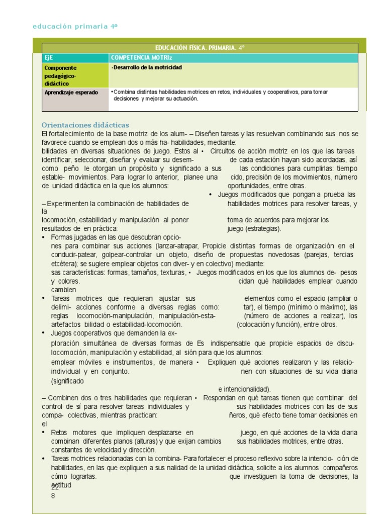 Orientaciones 4° | PDF | Aprendizaje | Las emociones