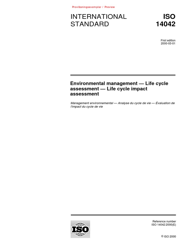 Iso 14042 2000 en PDF | PDF | Life Cycle Assessment | International ...