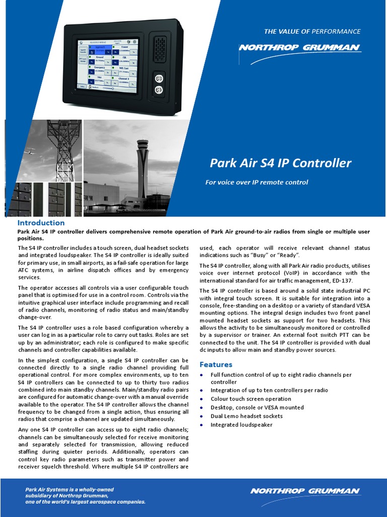 Park Air S4 IP Controller Overview | PDF | Touchscreen | Command Line ...