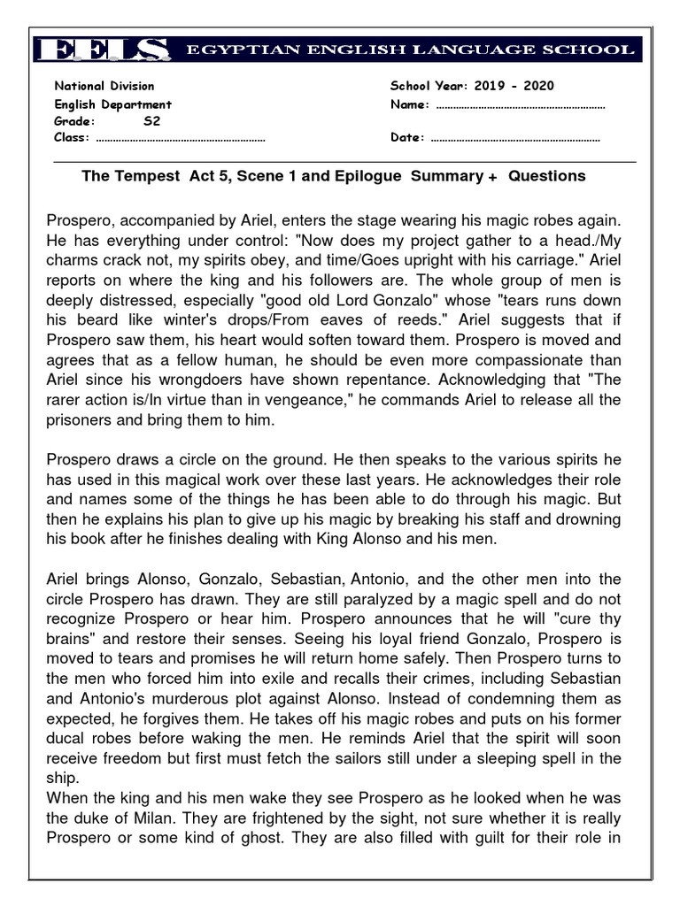 The Tempest 5 | Download Free PDF | The Tempest
