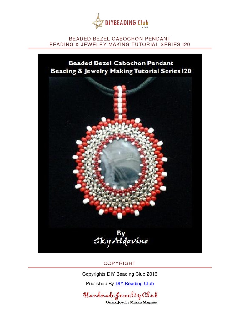 BEADED BEZEL CABOCHON PENDANT BEADING & JEWELRY MAKING TUTORIAL SERIES ...