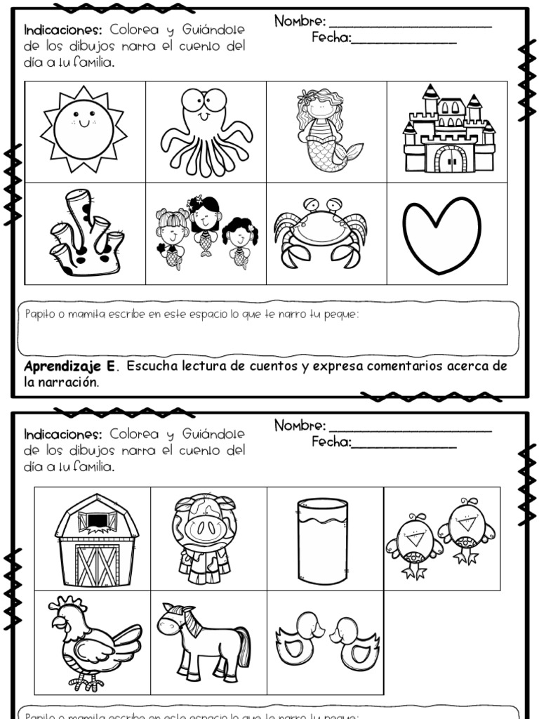 Actividades para narrar cuentos infantiles | PDF | Artes del Lenguaje y ...
