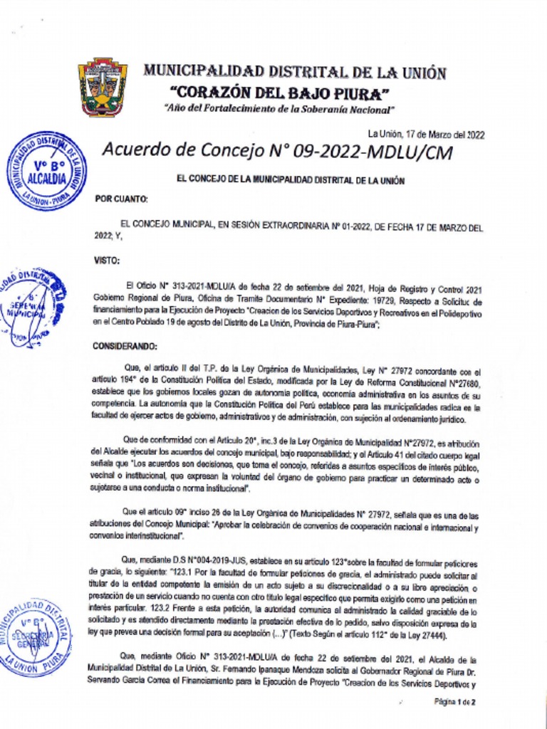 Acuerdo de Consejo #09-2022 PDF | PDF Acuerdo de Consejo #09-2022 PDF | PDF