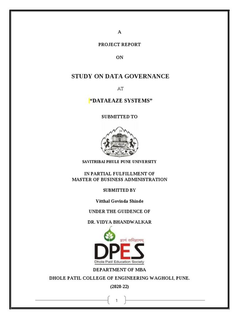 Study On Data Governance at Dataeaze Systems (PDF - Io) | PDF ...