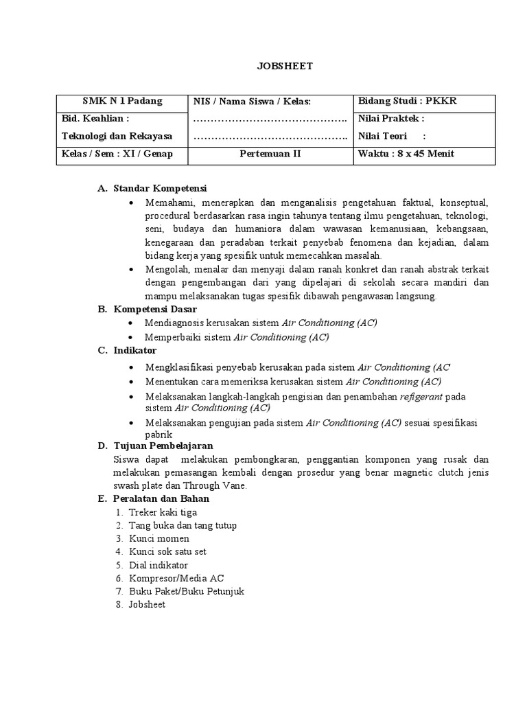 Jobsheet | PDF