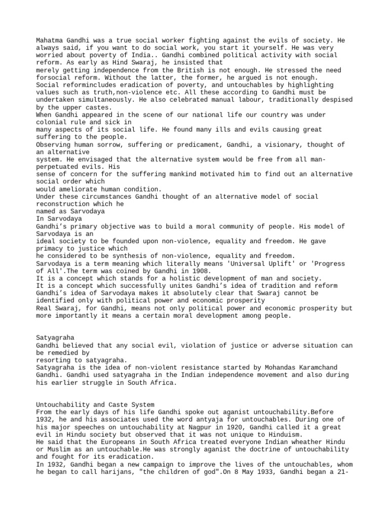 Social Reformer and Revolutionary | PDF | Mahatma Gandhi