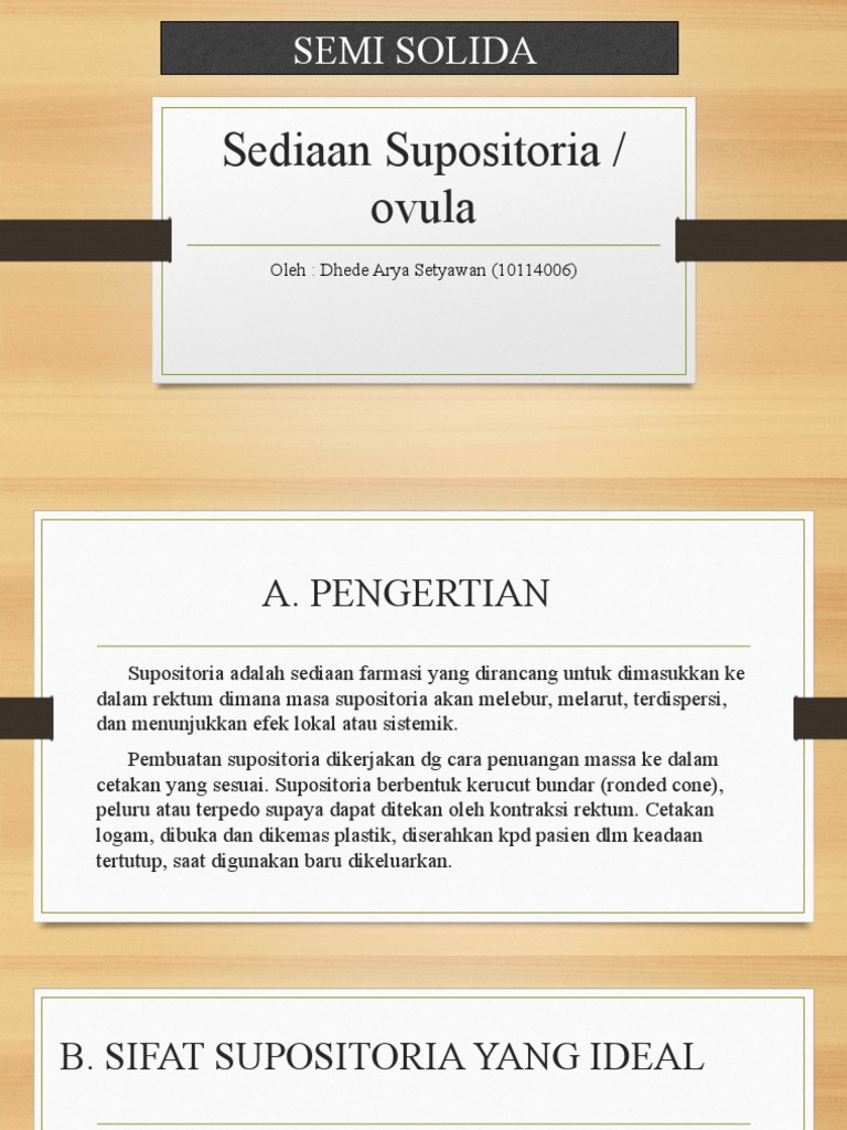 PERTEMUAN 4 Sediaan Supositoria | PDF