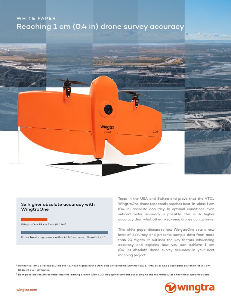 Wingtra White Paper Drone Survey Accuracy | PDF | Pixel | Image Resolution