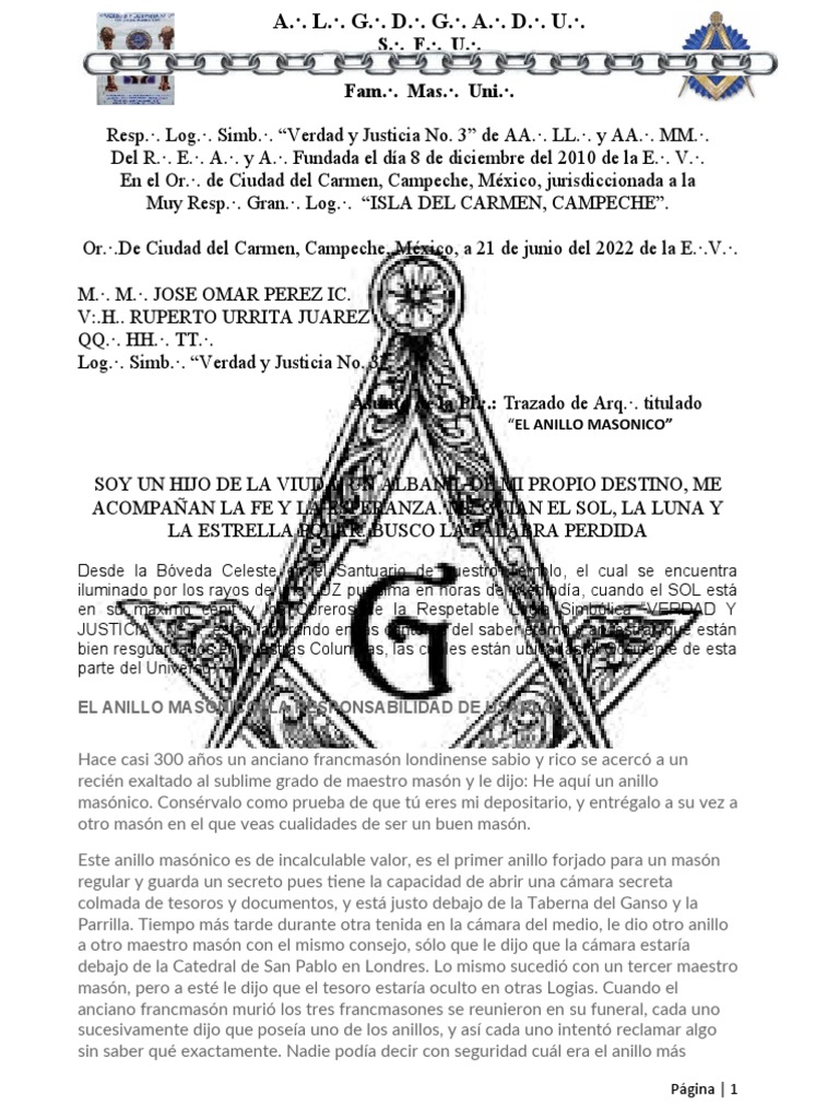 Trazado de Arquitectura - El Anillo Masonico | PDF