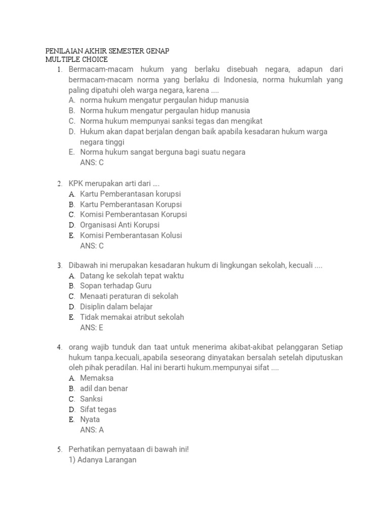 Soal Pas Ganjil Kelas Xii 2022 | PDF