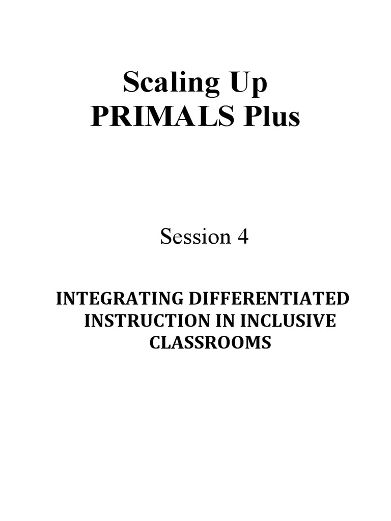 Scaling Up DIFFERENTIATED | PDF | Differentiated Instruction | Learning