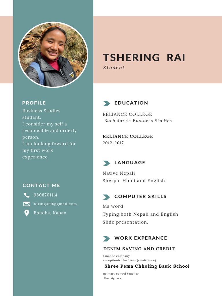 Business Studies Student. I Consider My Self A Responsible and Orderly ...