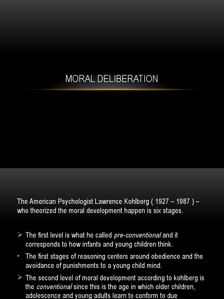 Moral Deliberation | PDF