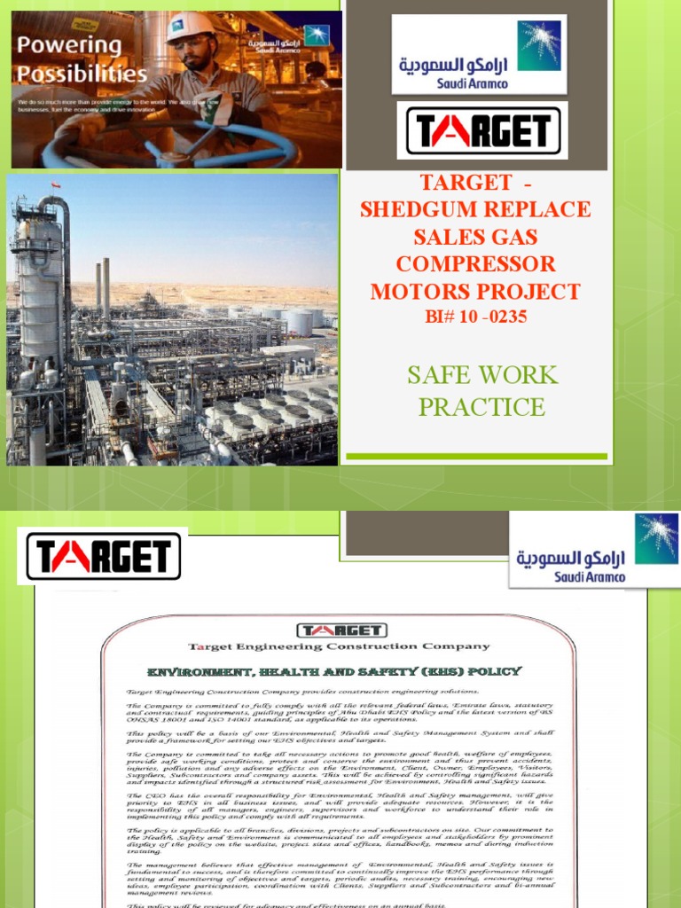 Aramco Safety Guidelines for Target Project | PDF | Personal Protective ...