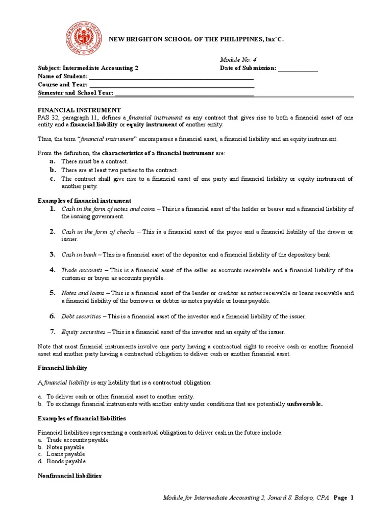 Module 4-COMPOUND FINANCIAL INSTRUMENT | PDF | Finance & Money Management