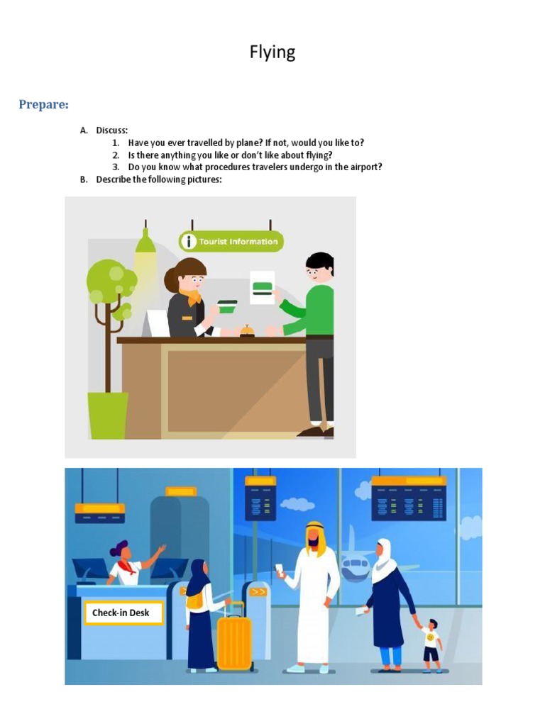 Airport Role Play for ESL Learners | PDF | Flight Attendant | Baggage