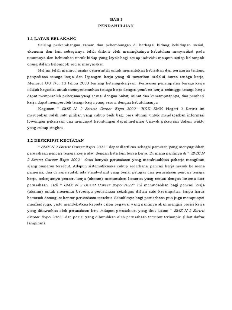 Proposal Job Fair 2022 | PDF | Bisnis | Seni