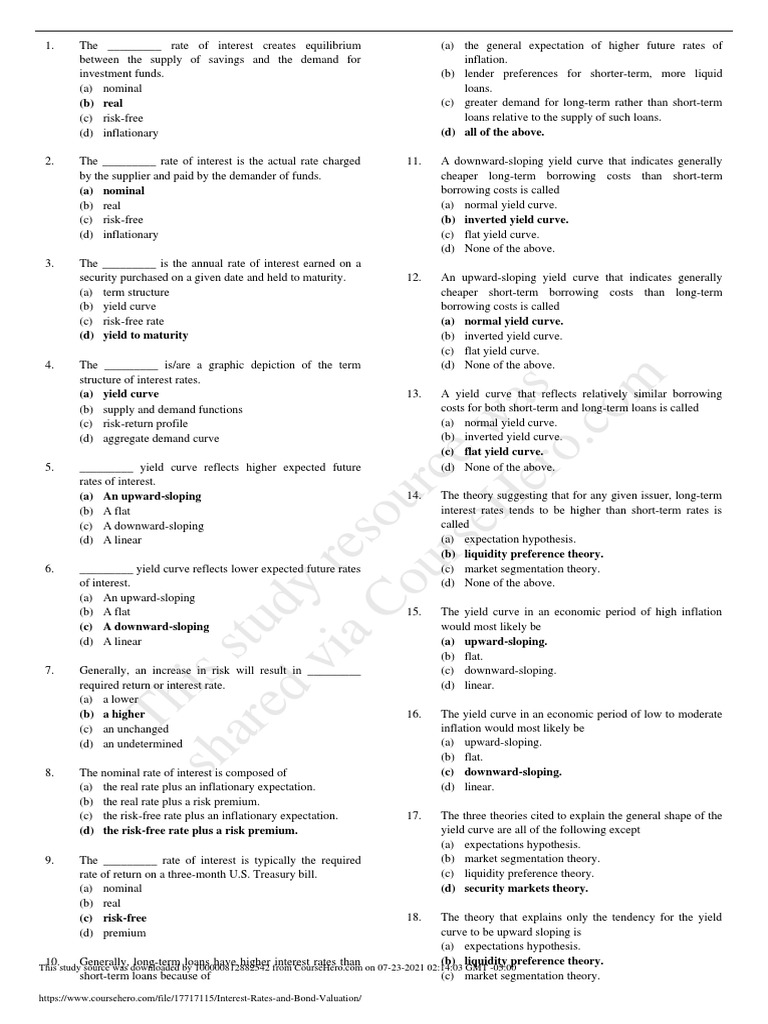 Understanding Interest Rates and Bond Valuation | PDF | Bonds (Finance ...