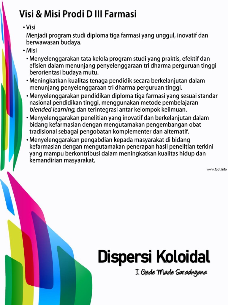 Dispersi Koloidal: Teori dan Aplikasi | PDF | Sains & Matematika