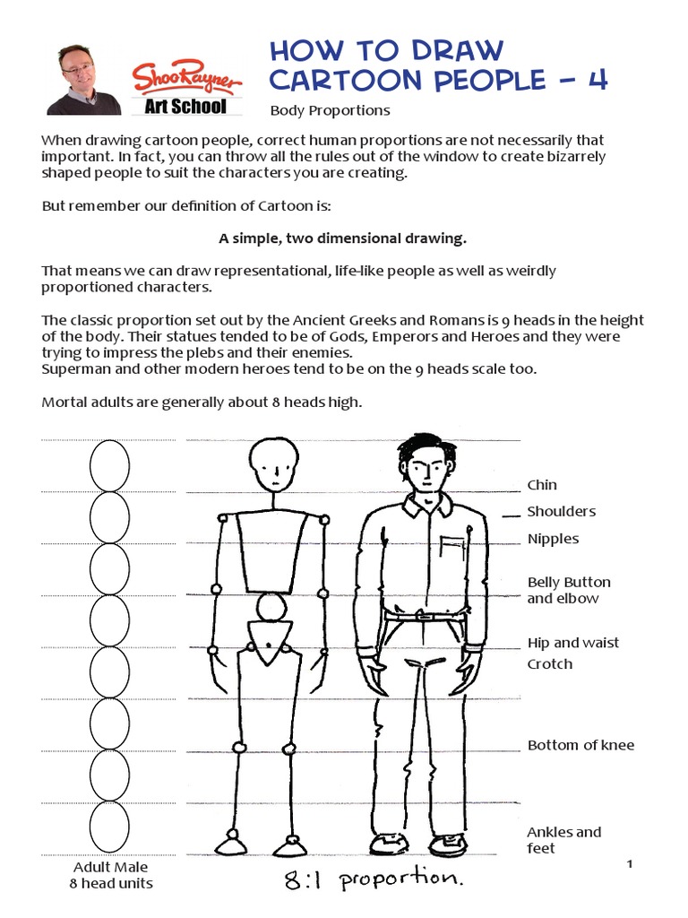 Cartoon Drawing: Body Proportions | PDF | Drawing