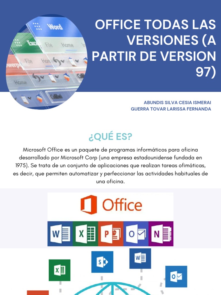 Office Todas Las Versiones (A Partir de Version 97) | PDF | Microsoft Word | Microsoft Office