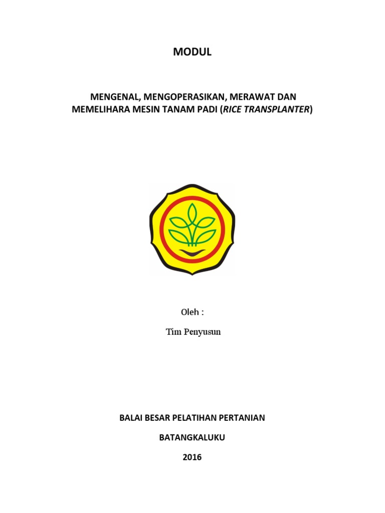 Modul Alsintan - Rice Transplanter | PDF