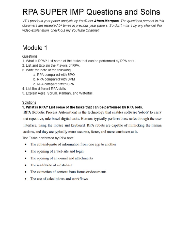 Rpa Super Imp | PDF | Control Flow | Array Data Type