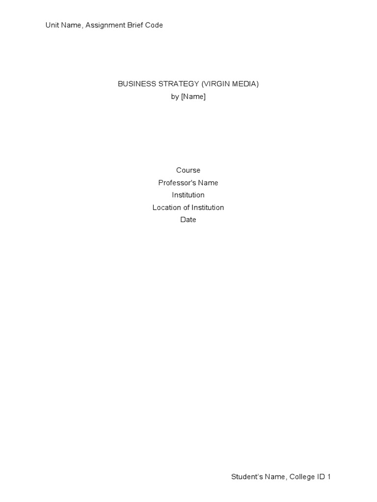 Virgin Media Business Strategy Analysis | PDF | Swot Analysis | Internet