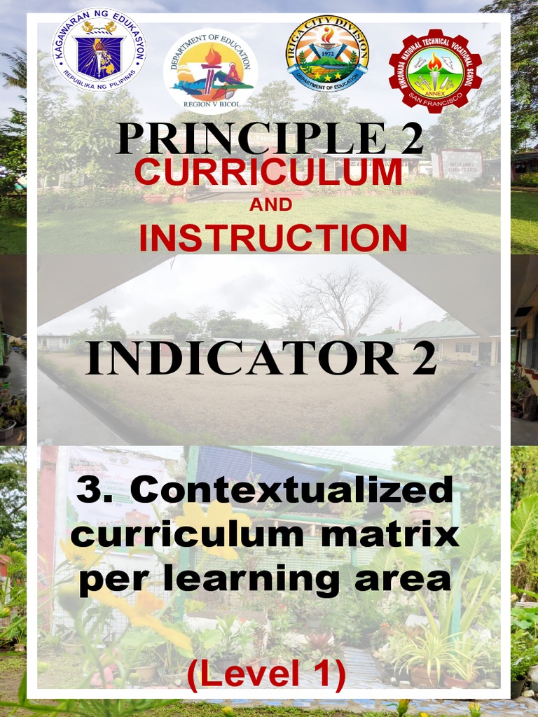 CI 2.3 Contextualized Curriculum Matrix Per Learning Area | PDF