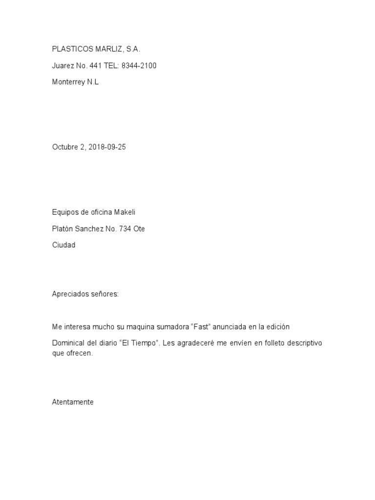 Plasticos Marliz | PDF | Viajes y turismo