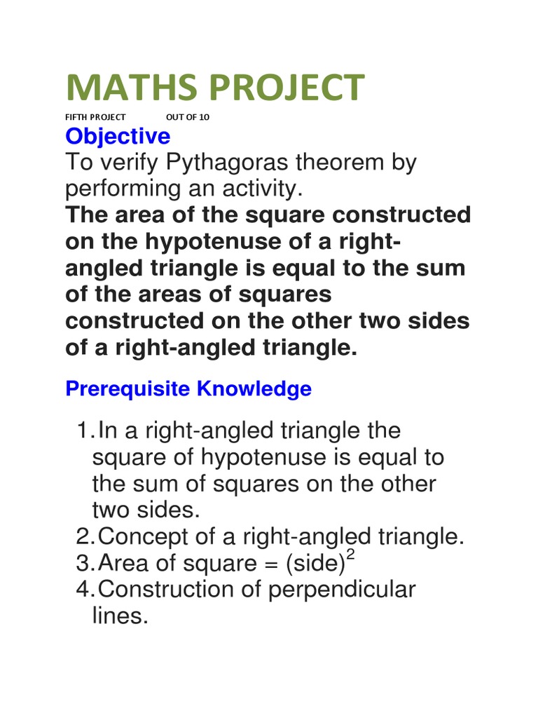 Maths Project 5 | PDF