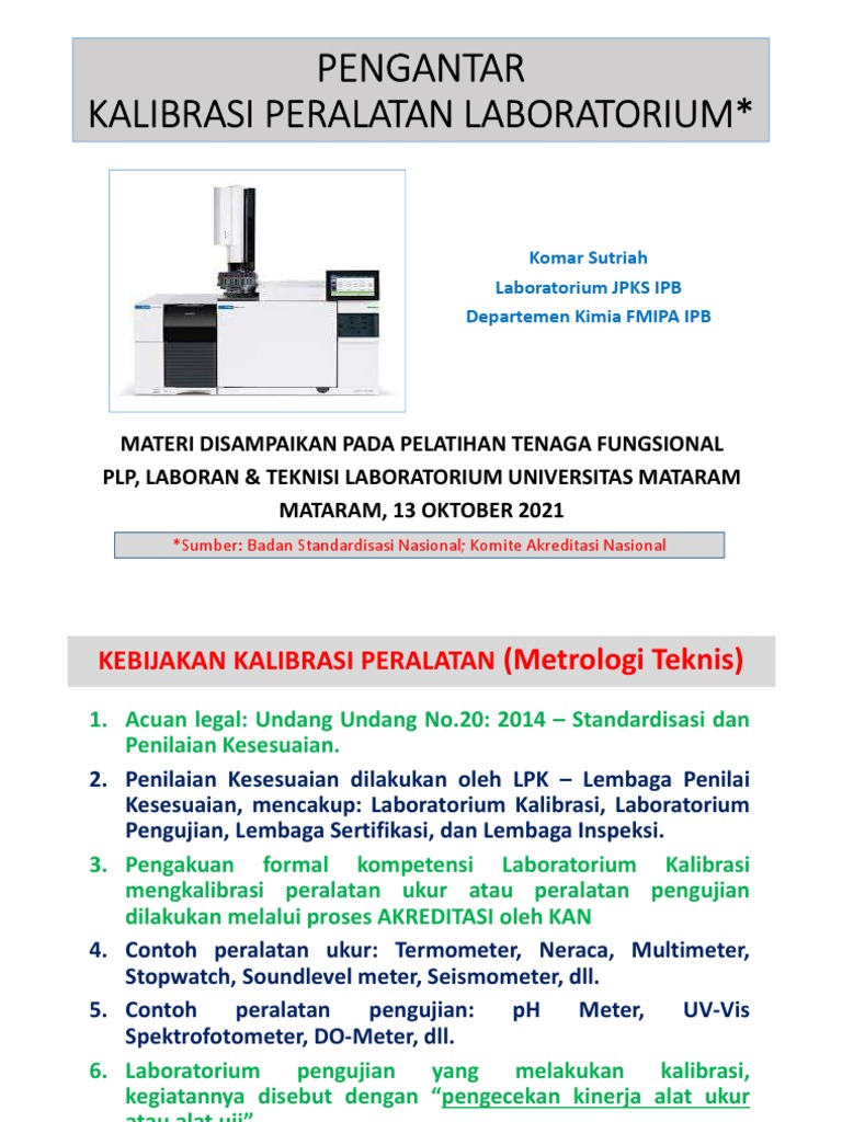 Kalibrasi Peralatan Laboratorium Efektif | PDF | Teknologi & Rekayasa ...