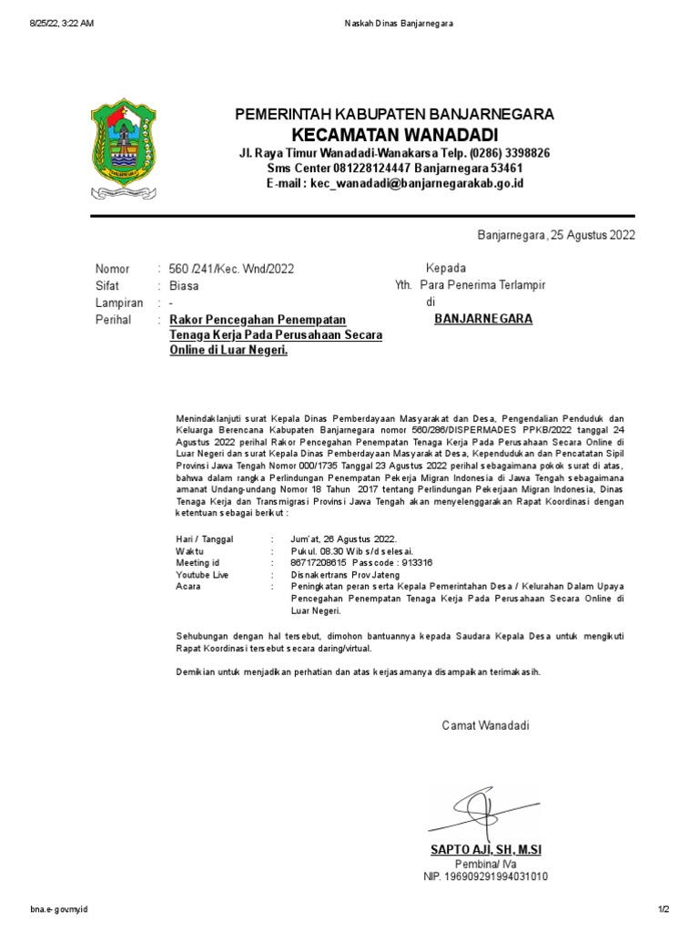 Rakor Pencegahan PTKL | PDF