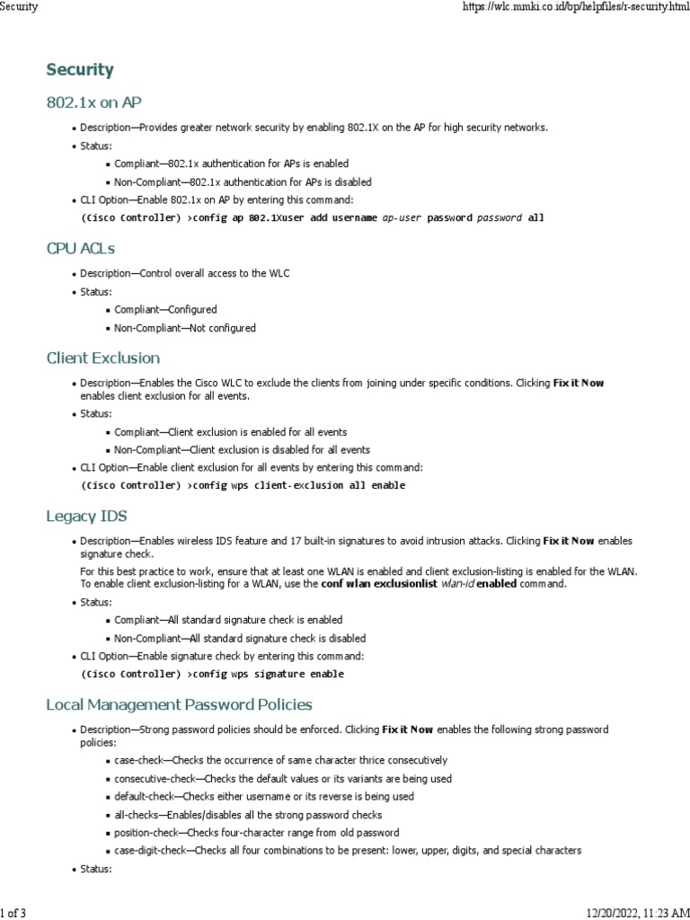 Network Security Compliance Guide | PDF | Wireless Lan | Password