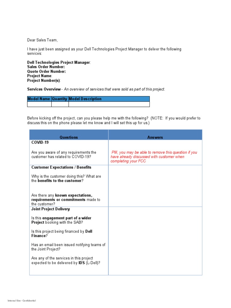 Sales Handover Email | Download Free PDF | Business | Communication
