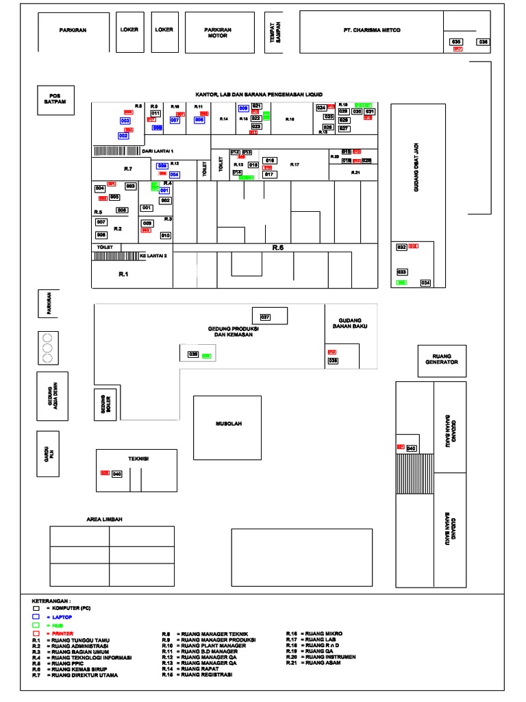 Denah Letak Komputer | PDF