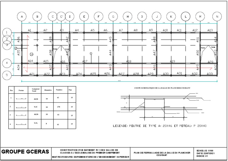 Plan de Ferraillage Du Plancher Courant | PDF